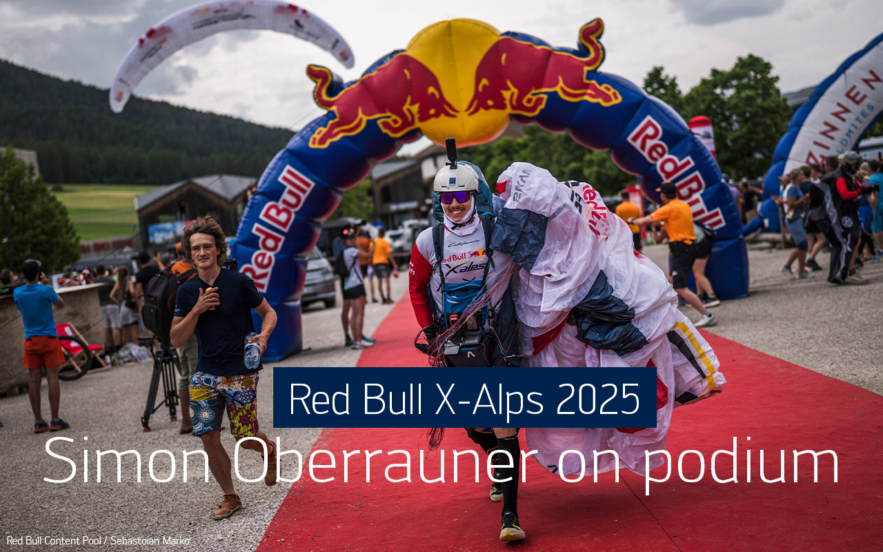 Red Bull X-Alps 2025 - Simon Oberrauner on the podium - skywalk Paragliders